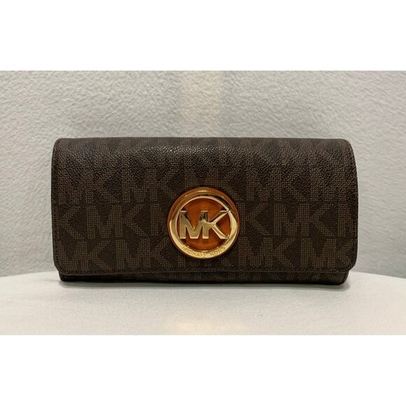 Michael Kors | Bags | Michael Kors Fulton Signature Monogram Logo Mk ...